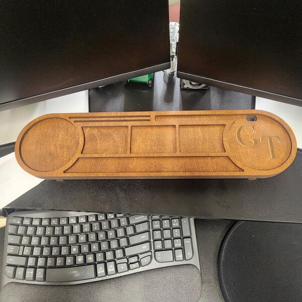 Personalized Wood Desk Organizer-office Desk Accessories-custom Tablet ...