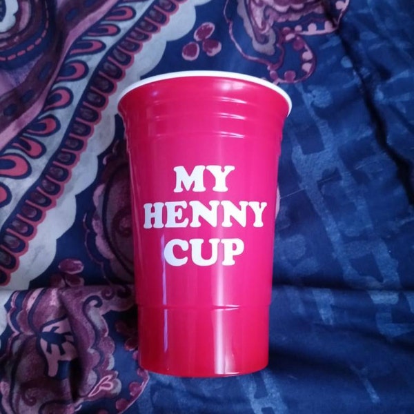 Personalized Red Party Cup, Plastic Double Walled Cup, Party Favors ...