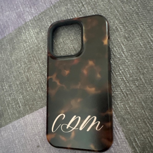 Tortoise Shell Phone Case Boho Personalized Name Gift for Her Phone ...