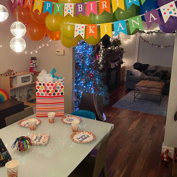 Polka Dot Birthday Banner, Happy Birthday Banner, Birthday Banner ...