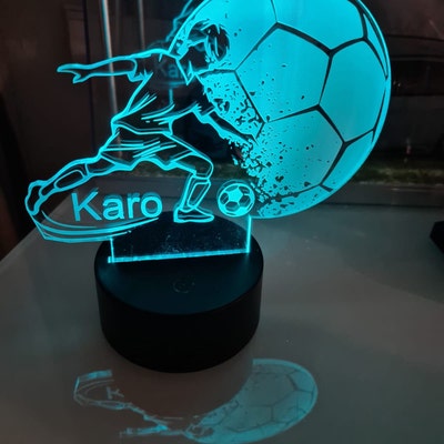 Personalized Soccer Lamp Gift Idea for Soccer Players Kids and Adults ...