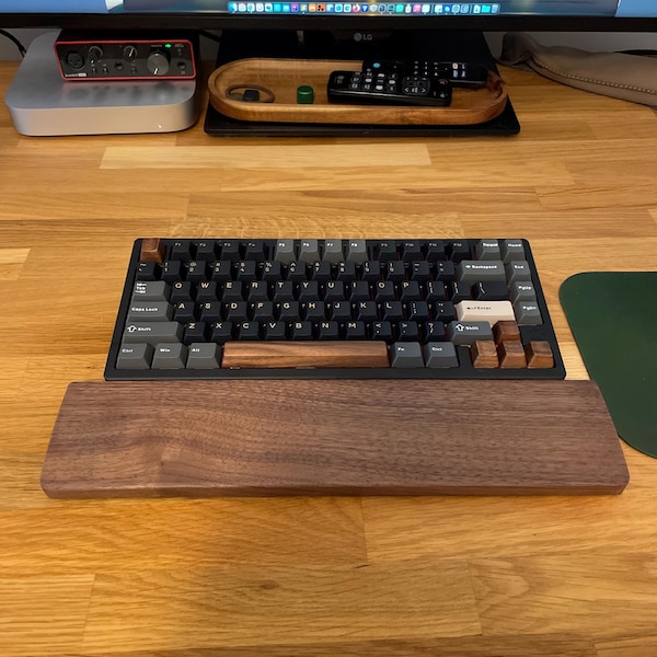 Personalized Luxurious Walnut Keyboard Wrist Rest, Mechanical Keyboard ...