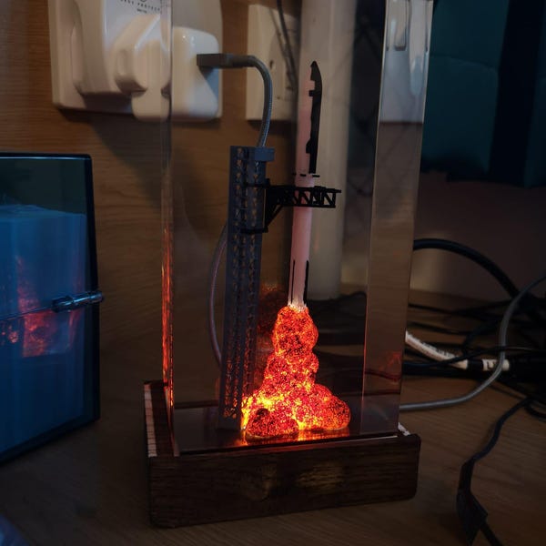 Spacex Starship Rocket Launch Lamp - Falcon Heavy Resin Epoxy Lamp ...