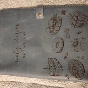 Leather Recipe Book Personalized Cookbook Binder Blank Recipe - Etsy