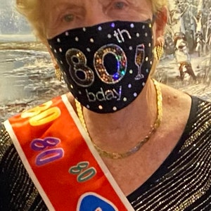 40th Birthday Face Mask Cute Bling Fashion Maskit's My | Etsy