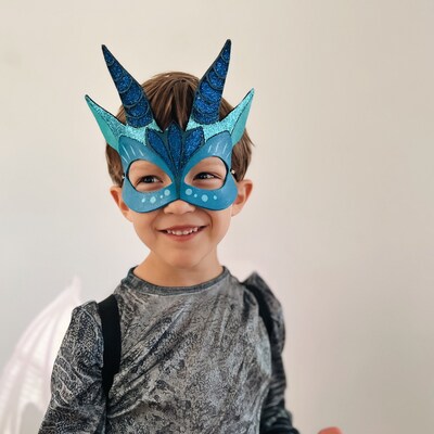 Blue Dragon Mask Inspired by Wings of Fire Tsunami Seawing Blue ...