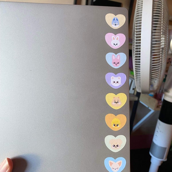 Stray Kids SZKOO Sticker Flakes 16 Flakes & SKZOO Heart Sticker Sheet k ...
