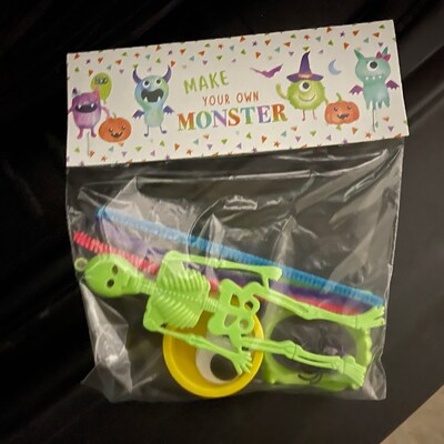 Make Your Own Monster Tag PRINTABLE, Make A Monster Bag Topper Label ...