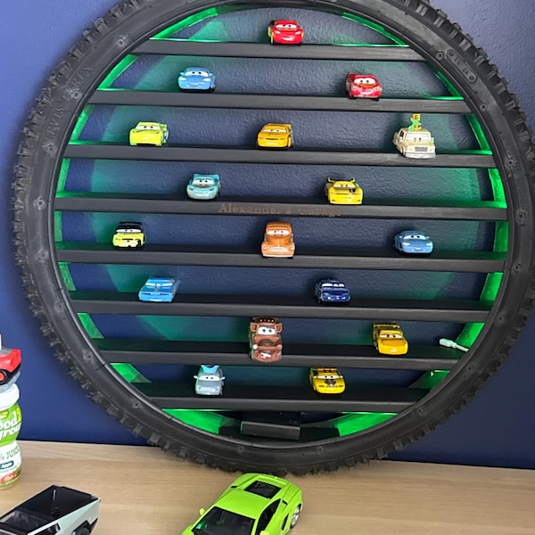 Toy Car Display Shelf, Wooden Toy Car Organizer, Handcrafted Toy Car ...
