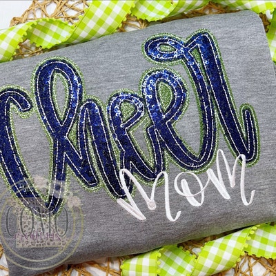 CHEER Double Stack Applique/embroidery Design Hand Lettered Design ...