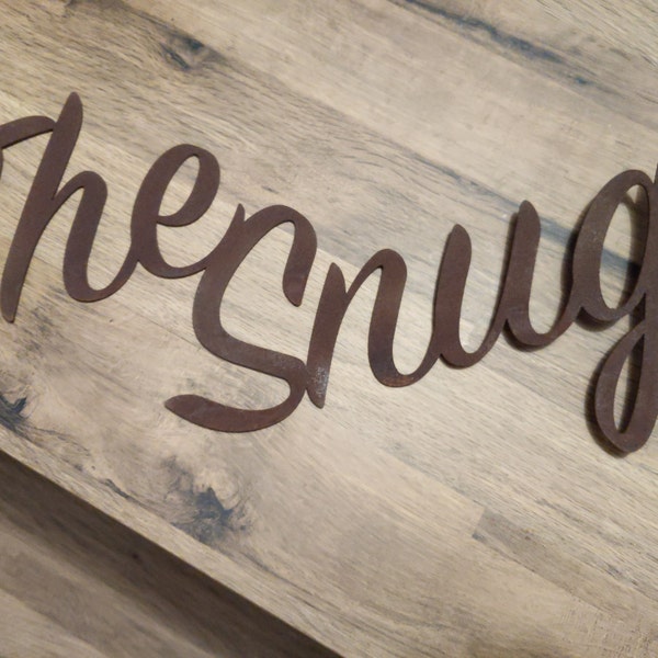 The Snug Sign / Rustic Metal Garden Sign / Rusty Metal Garden Wall ...