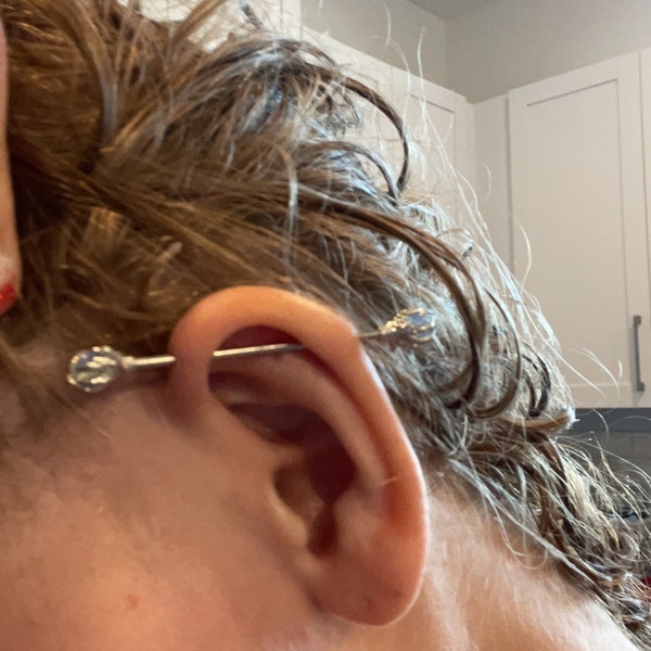 14G Dragon Claw Industrial Barbell/industrial Piercing/scaffold Jewelry ...