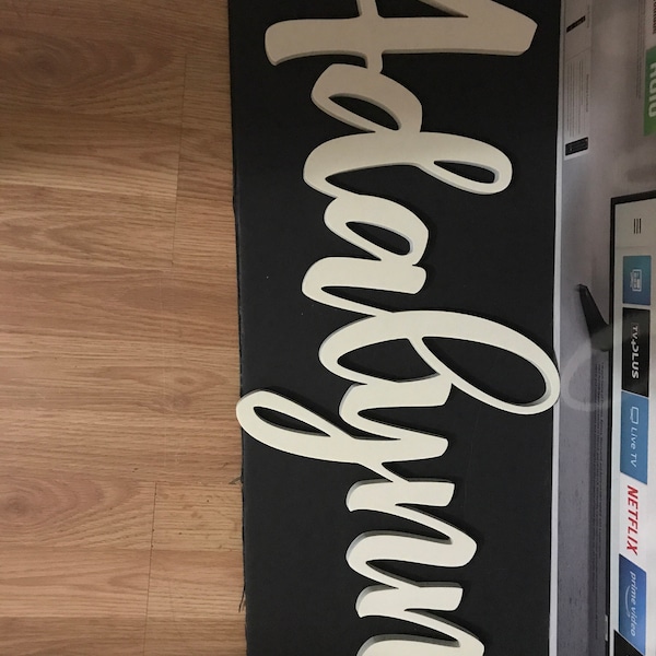 Wooden Letters Personalized Name Wood Design Cut Out Any Font Name ...