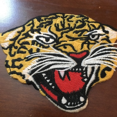 A Pair of Embroidered Leopard Applique Patchvintage Leopard - Etsy