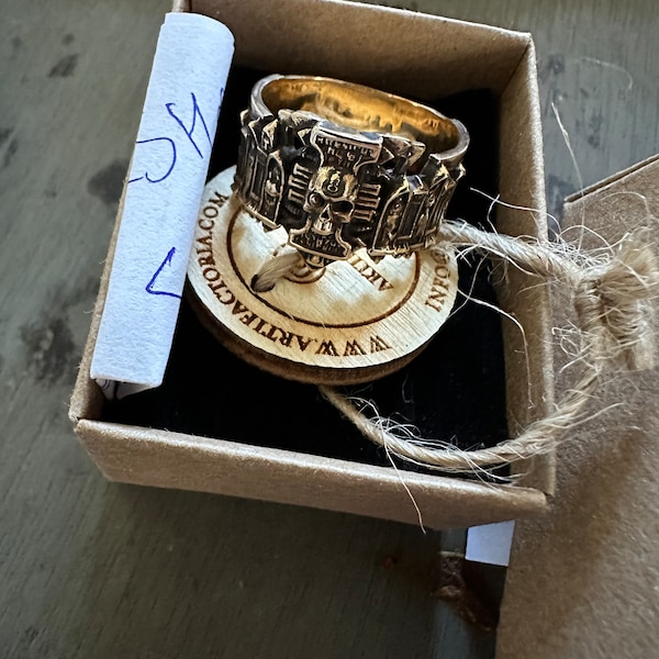 Inquisition Rosette War Scull Hammer Jewelry Ring. Sci Fi Space ...