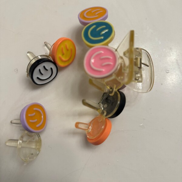 Smiley Face Hair Clip, Retro Hair Barette, Happy Face Hair Claw, Summer ...