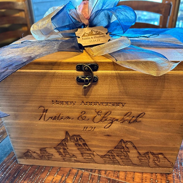 Personalized Cedar Custom Keepsake Box – Engraved Wooden Memory Box ...