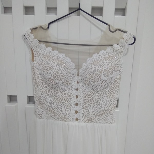 High Neck Long Sleeves Wedding Gown Lace Wedding Gown Custom Wedding 4083