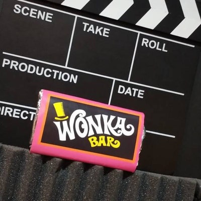 Willy Wonka Chocolate Bar Stickers for Party Cups 9 per Set - Etsy