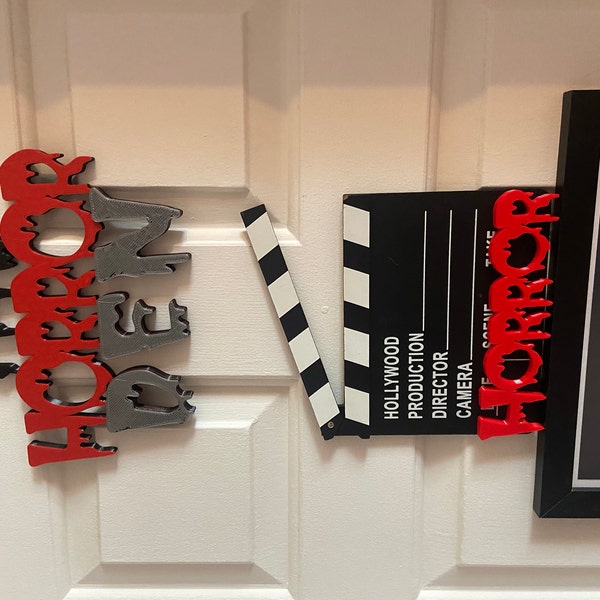 Horror Movie Genre Sign, PLA Plastic Shelf Display - Etsy