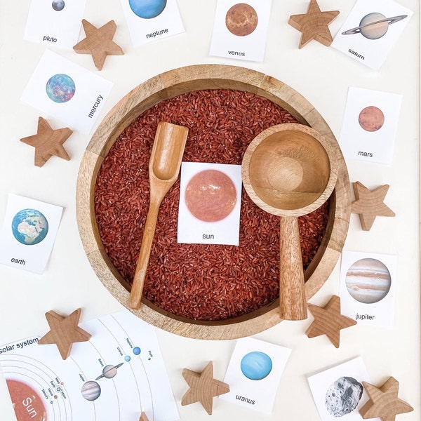 SOLAR SYSTEM • 13 Editable Montessori Cards • Flash Cards Nomenclature ...