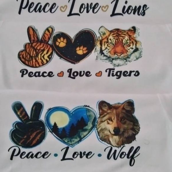 Peace Love Tigers Png Sublimation Design, Peace Love Tigers Png, Peace ...