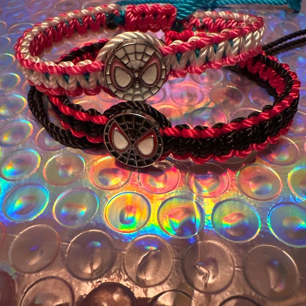 Spider Verse Friendship Bracelets Braided Matching Bracelet Miles Gwen ...