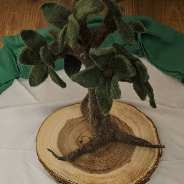 Felt Summer Seasonal Tree / Felt Tree With Green Leaves / Felt Toy Tree ...