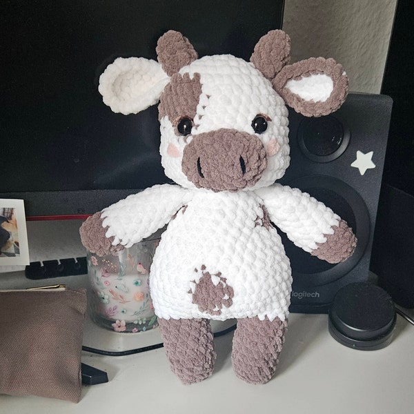 Boo the Milky Cow Crochet Pattern, Cow Plush Pattern, Bull Amigurumi ...