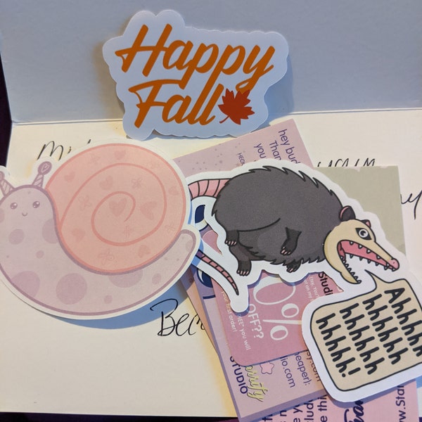 Ahhhhhhh Possum Die Cut Sticker - Possum Stickers, Kawaii Sticker ...
