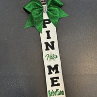 Pin Me Cheer Ribbon, Pin Me Comp Chain, Cheerleader Gift, Pin Me ...