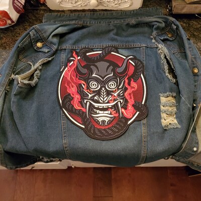 Back Patch, Oni Patch, Demon Patch, Japanese Art Patch, Dark Macabre ...