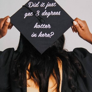 Custom Graduation Cap Decal, Personalized Phrase, DIY Cap Topper ...