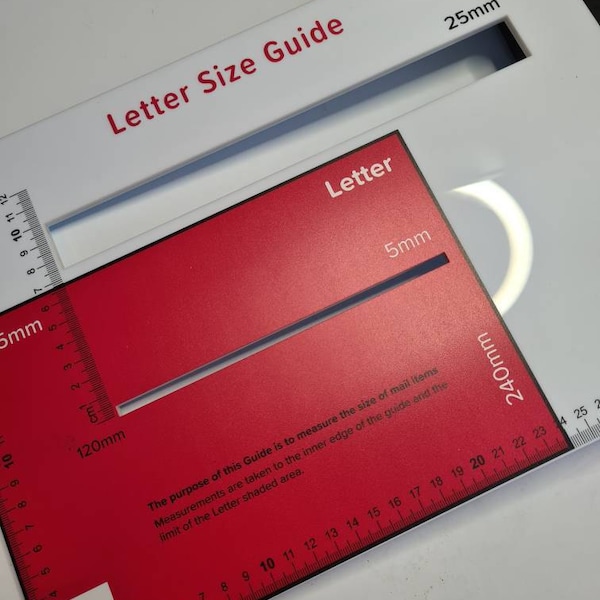 Royal Mail Letter Postal Template Size Guide Postage Ruler PPI - Etsy UK