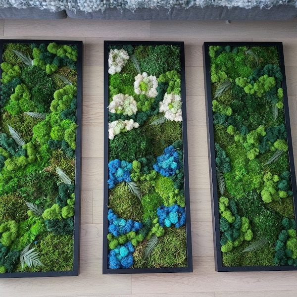 Flower Moss | Moss Wall Art | Preserved Moss | Nature Home Decor ...
