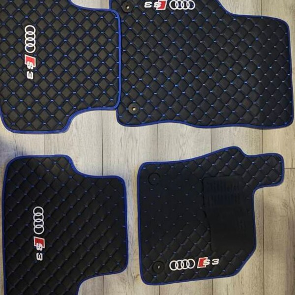 R.H.D Leather Car Mat for Audi A3 / S3 / RS3 2013-2020 8V , Embroidery ...