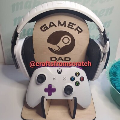 Game Controller and Headset Stand Svg, Headphones Stand Svg, Glowforge ...