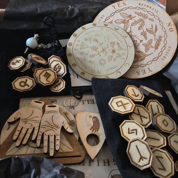 Elder Futhark Rune Set Maple Laser Cut Octagon Square Circle - Etsy