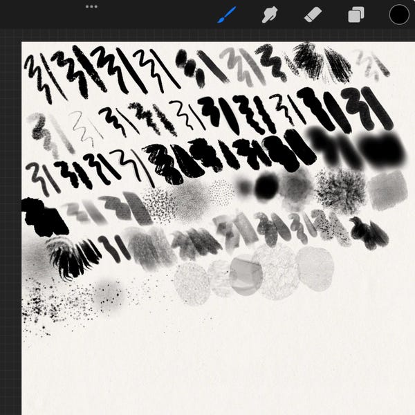 50 Retro Pencil Procreate Brushes, Procreate Sketch Brushes, Procreate ...