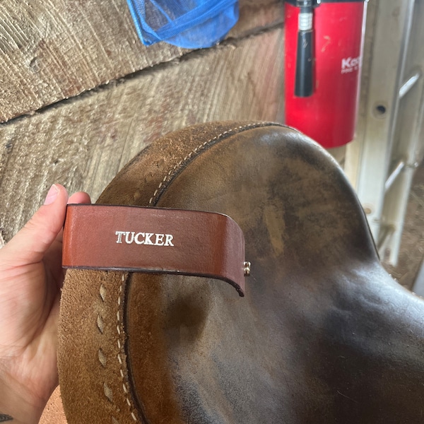 Leather off Billet Keeper - Add on for Western Saddle String Girth ...