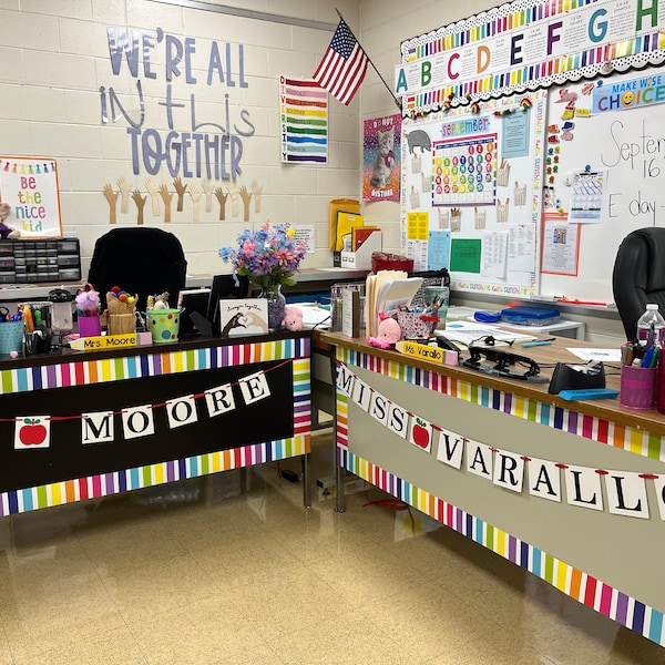 Teacher Gift Personalized / Teacher Banner / Room Decor / Custom Banner ...
