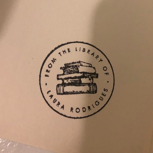 Library Stamp #31 - Wooden or Self-inking - Calligraphy - Bookplate ...