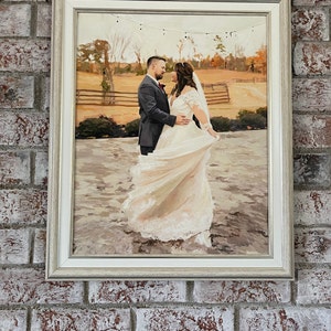 Wedding Oil Painting From Photo Custom Portrait Painting - Etsy