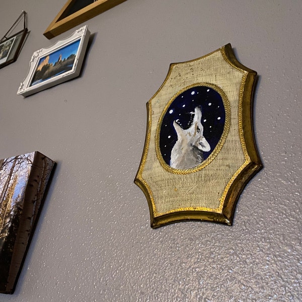 Mini Moon } Hand Painted Moon Phase Art Gallery Wallpaper Vintage Frame ...