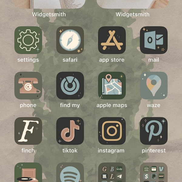 Plants Aesthetic Themed App Icons 100 Icon Aesthetic Pack iPhone or ...