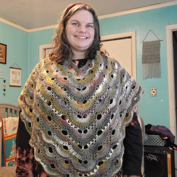 Crochet Virus Poncho Pattern: Lacy Stitch, 4 Sizes (PDF Pattern) - Etsy