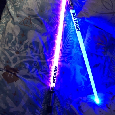 Personalized Light up Space Saber set of 2 - Etsy