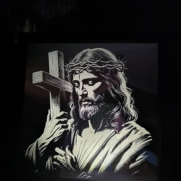 Jesus Laser PNG CNC Easter Print for Engraving Jesus and the Cross ...