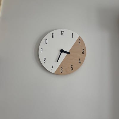 Minimalist Wall Clock Masculine Clock Teal and Purple Clock Geometric ...