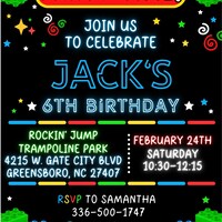 Patch Letter Invitation, Girl Birthday Invitation, Varsity Patch Party ...